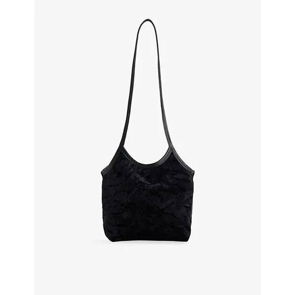 VALESQUE Crushed Velvet Shoulder Bag