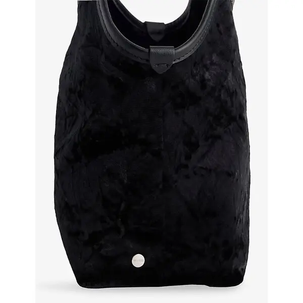 VALESQUE Crushed Velvet Shoulder Bag