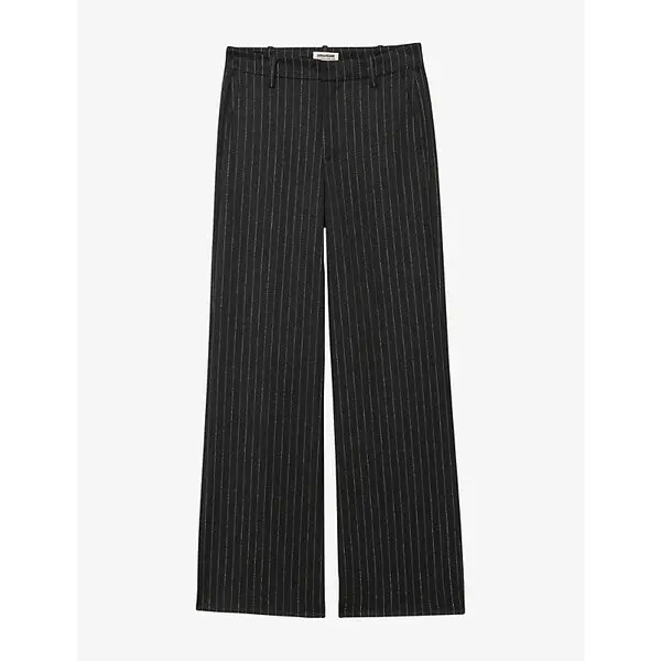 Zadig&Voltaire Panol Striped High-rise Stretch-woven Trousers