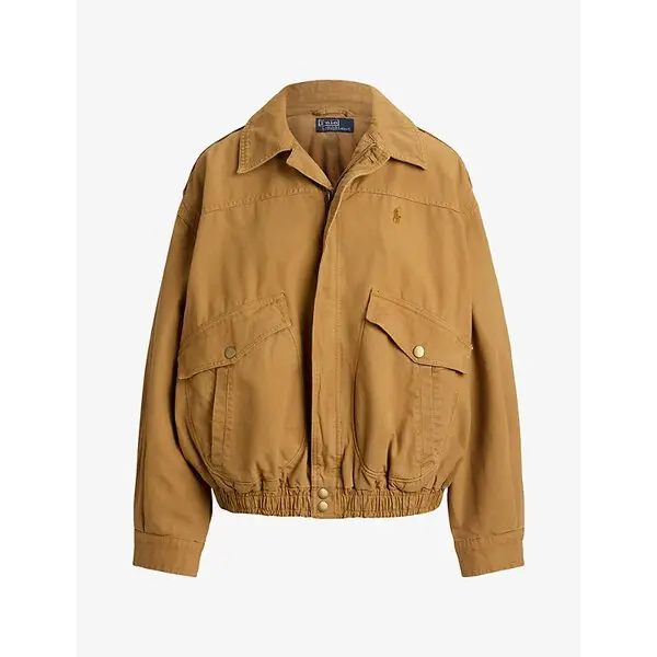 Polo Ralph Lauren High-neck Relaxed-fit Cotton-canvas Jacket - Ghurka