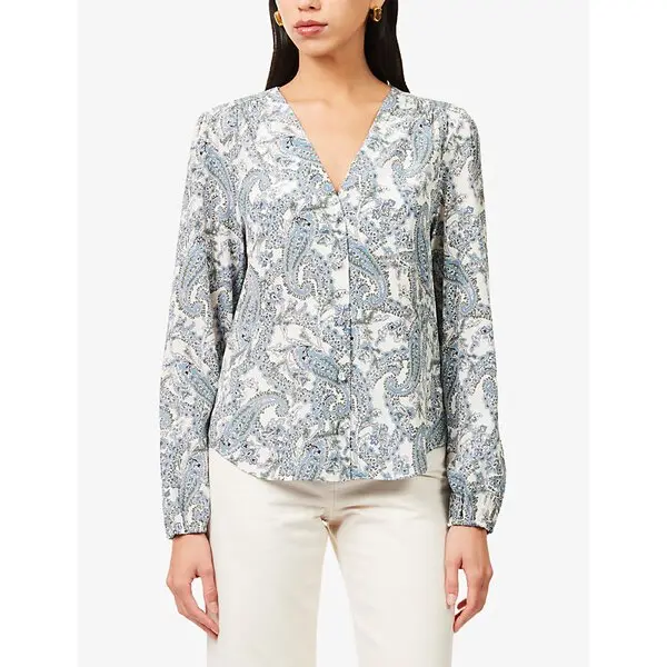 Veronica Beard Farah Paisley-print Silk-blend Blouse