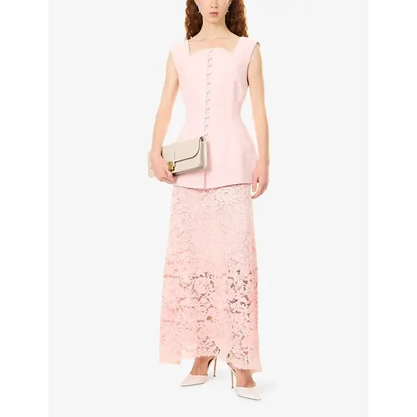Mona Alshebil Lace Maxi Skirt