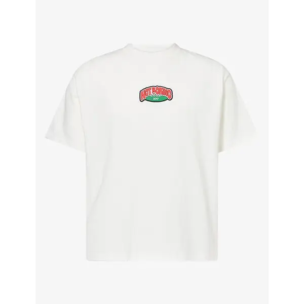 NOT BORING Scan Here Graphic-print Cotton T-shirt