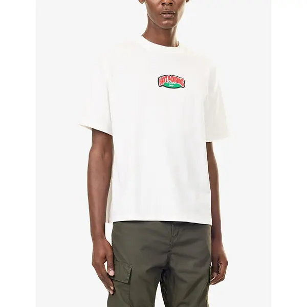 NOT BORING Scan Here Graphic-print Cotton T-shirt