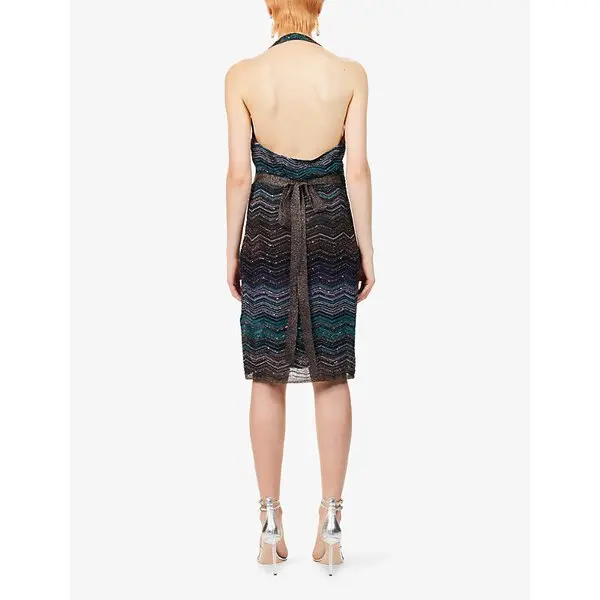 Missoni Halterneck Knitted Mini Dress