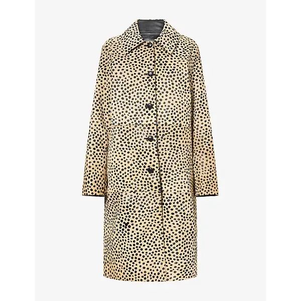 ROHE FRAMES Print Leather Coat
