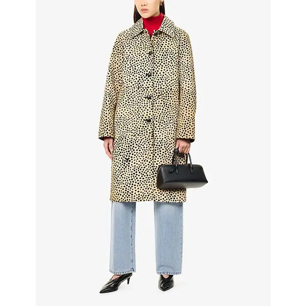 ROHE FRAMES Print Leather Coat