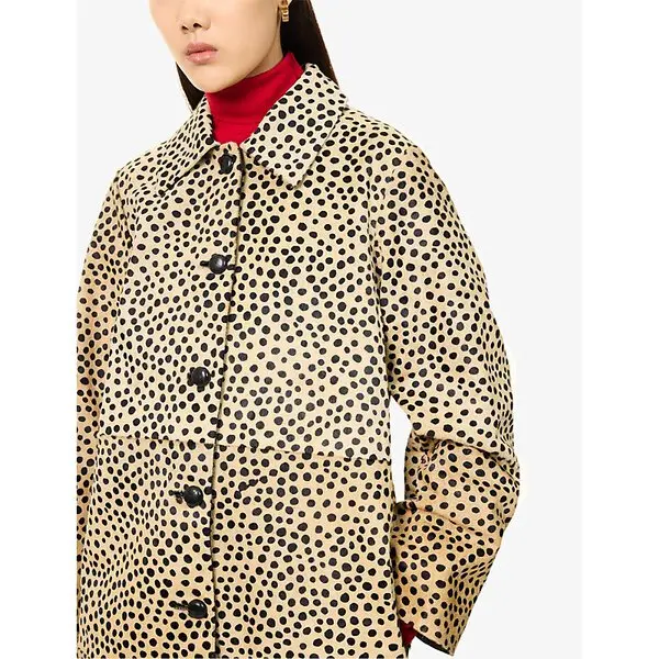 ROHE FRAMES Print Leather Coat