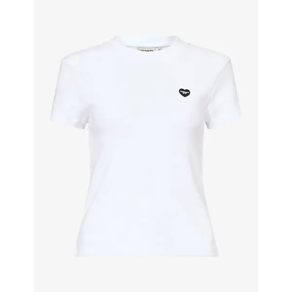 Carhartt Work In Progress Embroidered Heart Patch T-shirt - White / Black