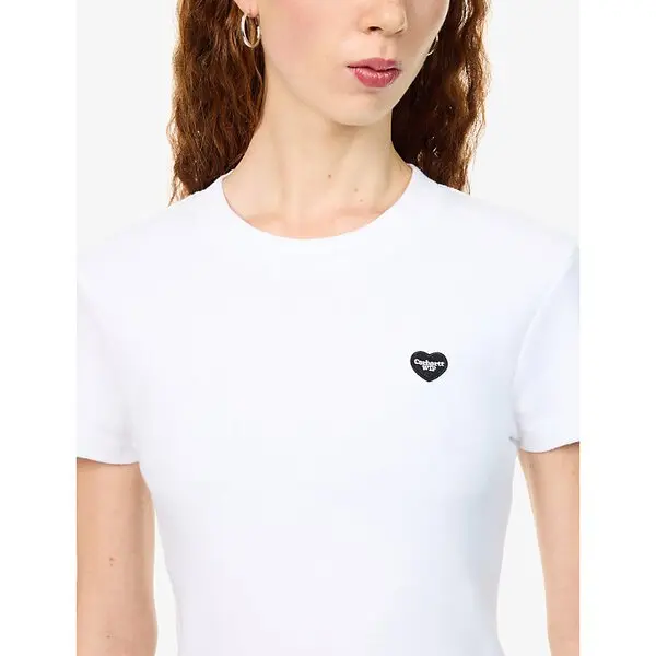 Carhartt Work In Progress Embroidered Heart Patch T-shirt - White / Black