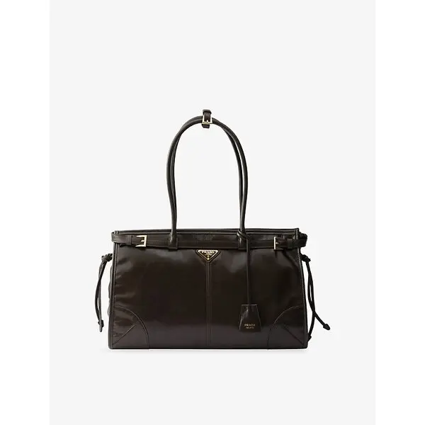 Prada Bonnie Large Leather Handbag - Green
