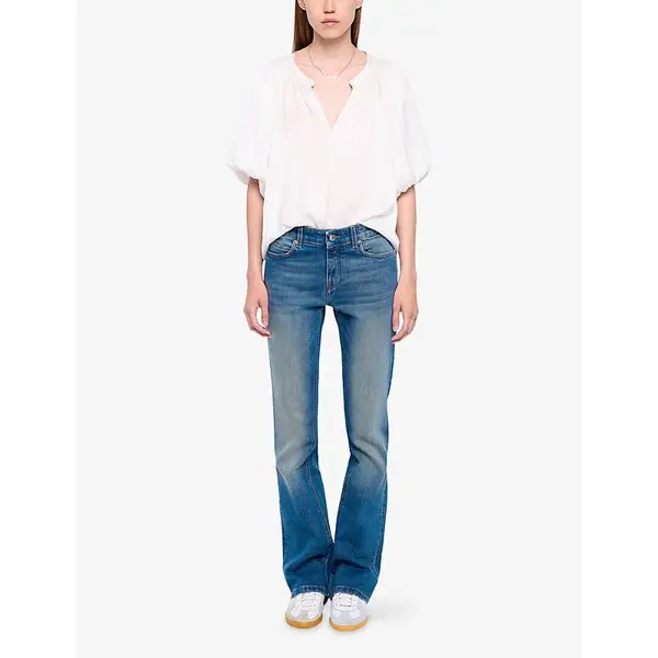Zadig&Voltaire Teko Round-neck Puff-sleeve Satin Blouse - Judo