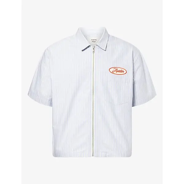 AUSTIN POST Gas Station Striped Cotton Shirt