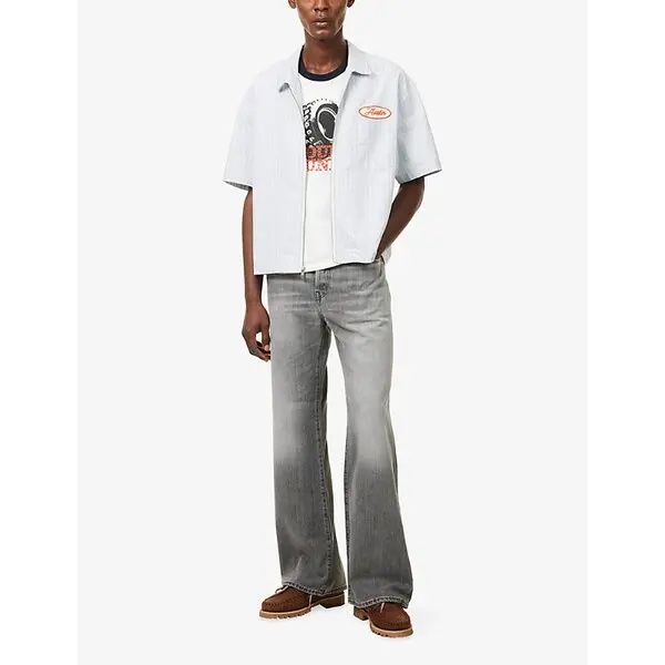 AUSTIN POST Gas Station Striped Cotton Shirt