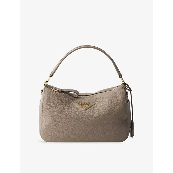 Prada Leather Handbag - Grey