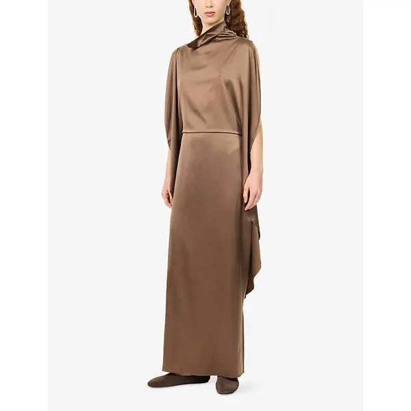RUOHAN Silk Blend Maxi Dress - Moonstone
