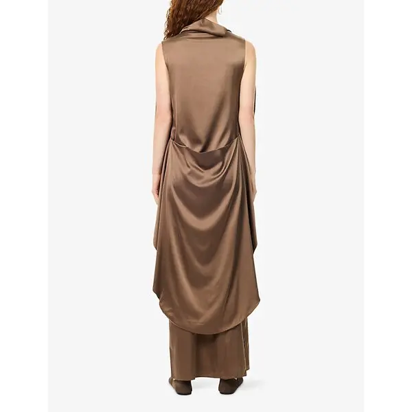 RUOHAN Silk Blend Maxi Dress - Moonstone