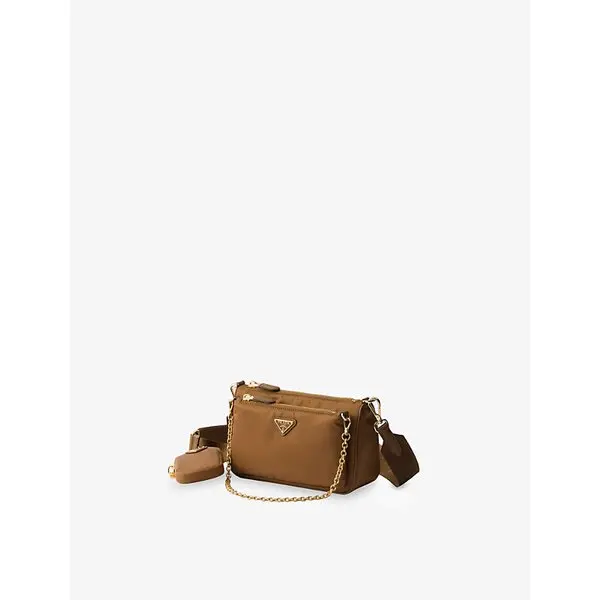 Prada Re-nylon And Saffiano Leather Mini Shoulder Bag