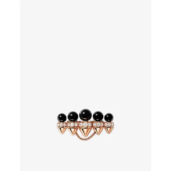 Cartier Clash De 18ct Rose Gold Onyx And Diamond Pocket Jewel - Black