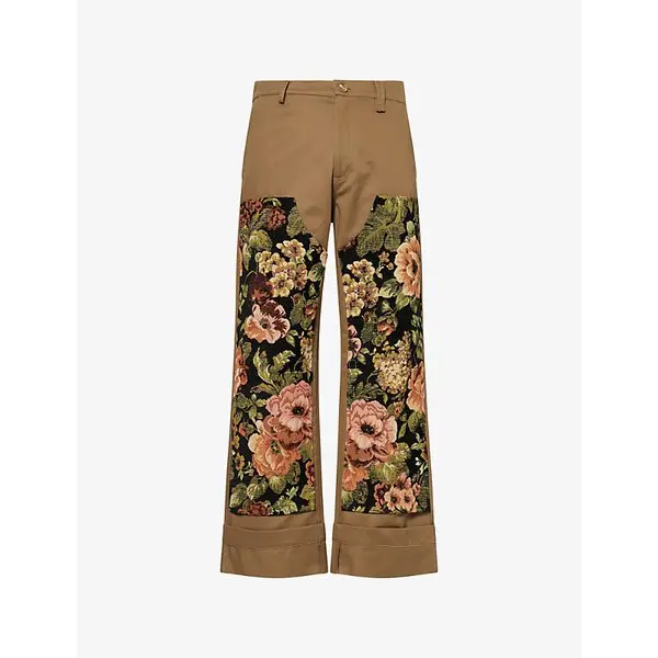 Simone Rocha Patchwork Embroidered Cotton Trousers