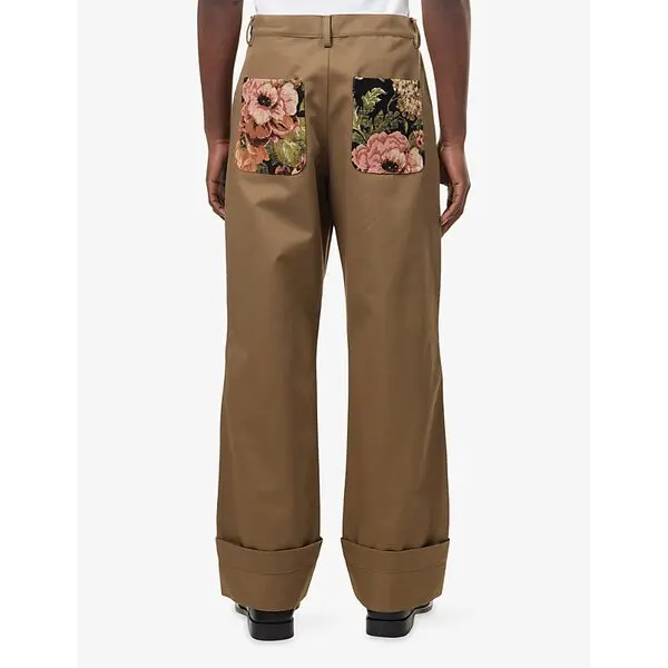 Simone Rocha Patchwork Embroidered Cotton Trousers