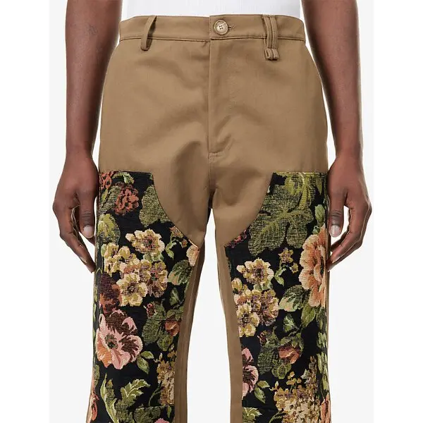 Simone Rocha Patchwork Embroidered Cotton Trousers
