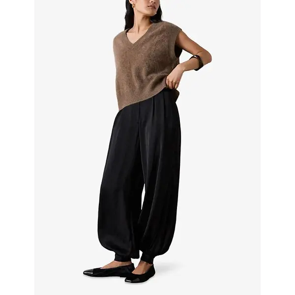 Whistles Balloon-leg Satin Trousers