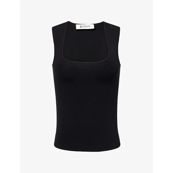ROHE FRAMES Square Neck Bustier Knitted Top