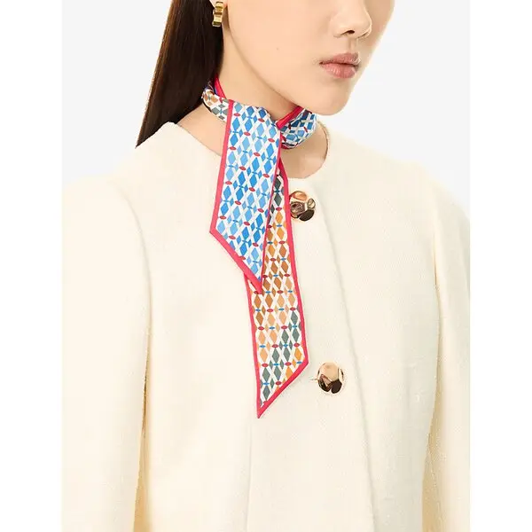 ARTFEENA Abstract-print Slim Silk Scarf