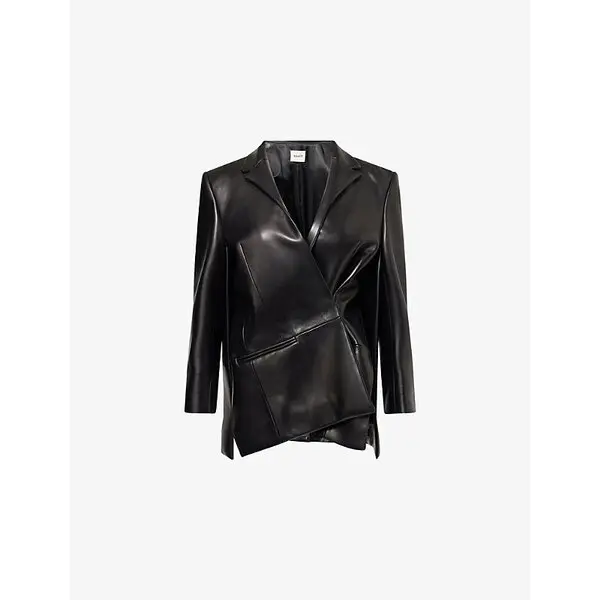 Khaite Asymmetrical Leather Jacket