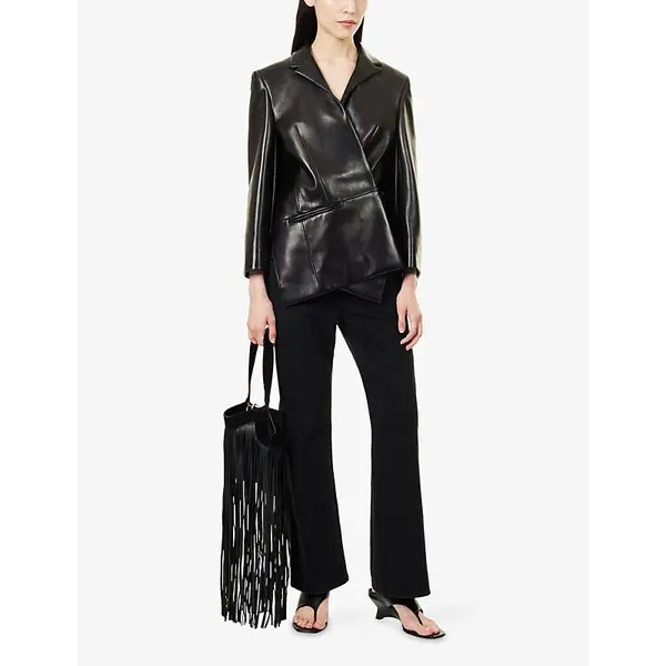 Khaite Asymmetrical Leather Jacket