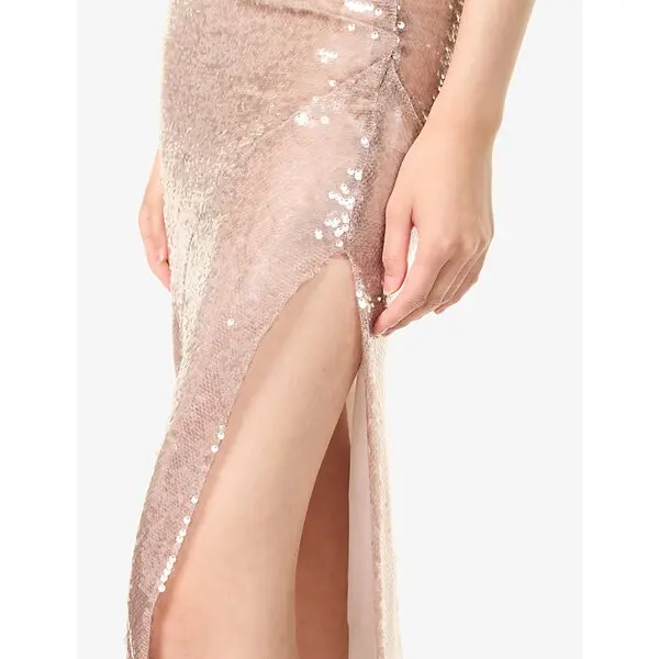 Galvan Strapless Sequin Embellished Maxi Gown