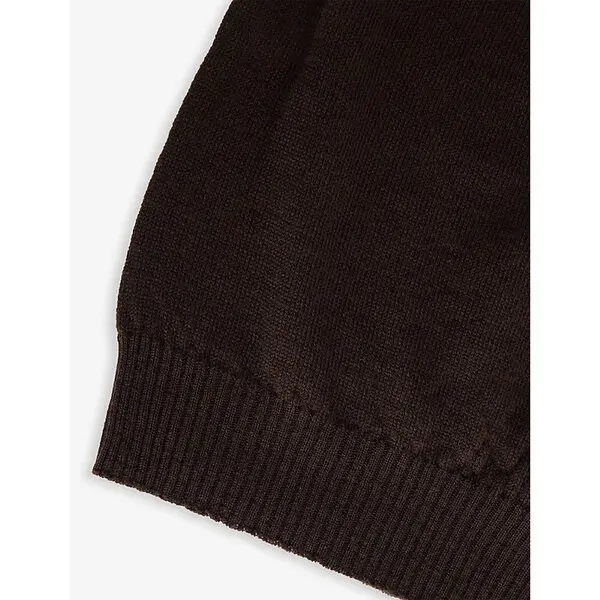 Rick Owens Domed Knitted Wool Beanie - Grease