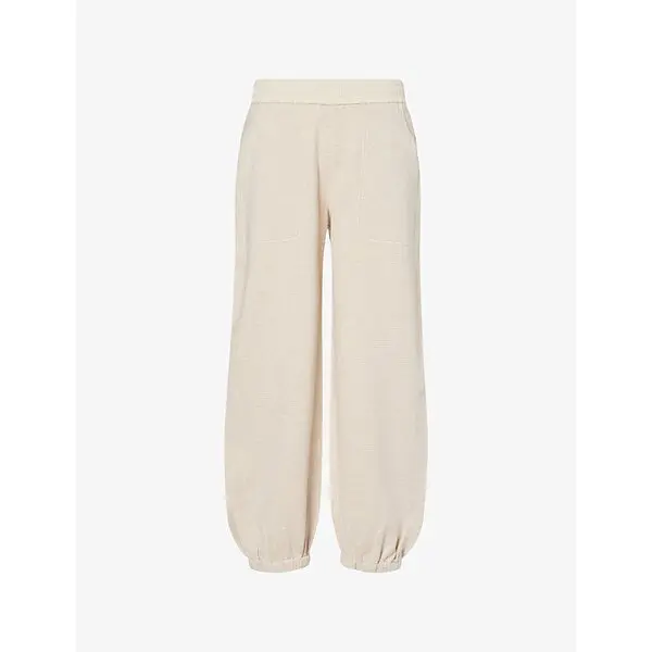 ME+EM Relaxed-fit Waffle-knit Cotton-jersey Jogging Bottoms