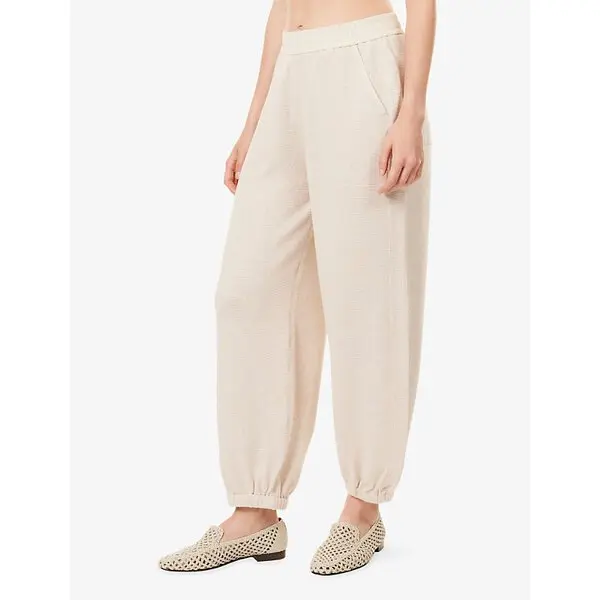 ME+EM Relaxed-fit Waffle-knit Cotton-jersey Jogging Bottoms
