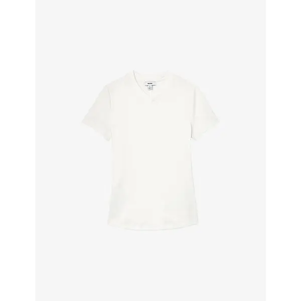 REISS Addison V-neck Stretch-cotton T-shirt