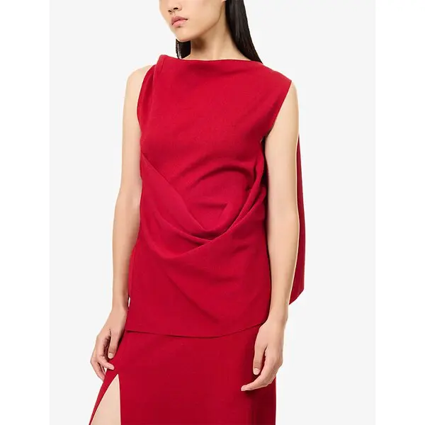 CFCL Ac Milan Draped Knitted Maxi Dress