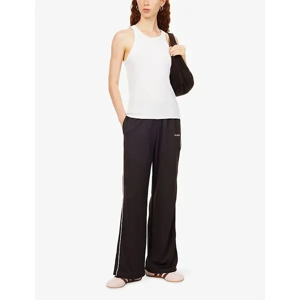 SPORTY & RICH Serif Logo Retro Woven Jogging Bottoms