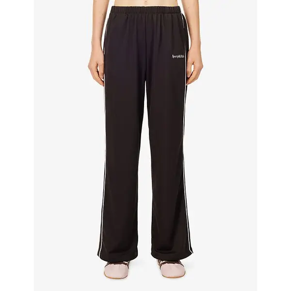 SPORTY & RICH Serif Logo Retro Woven Jogging Bottoms