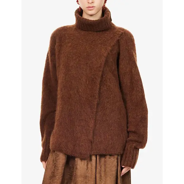 UMA WANG High-neck Alpaca And Wool-blend Jumper