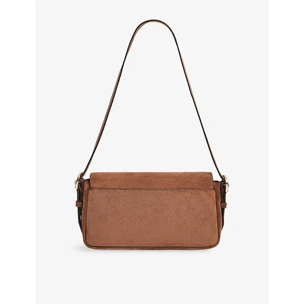 Sandro Le Mambo Suede Shoulder Bag - Brown