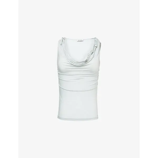 PEACHY DEN Cowl-neck Jersey Top