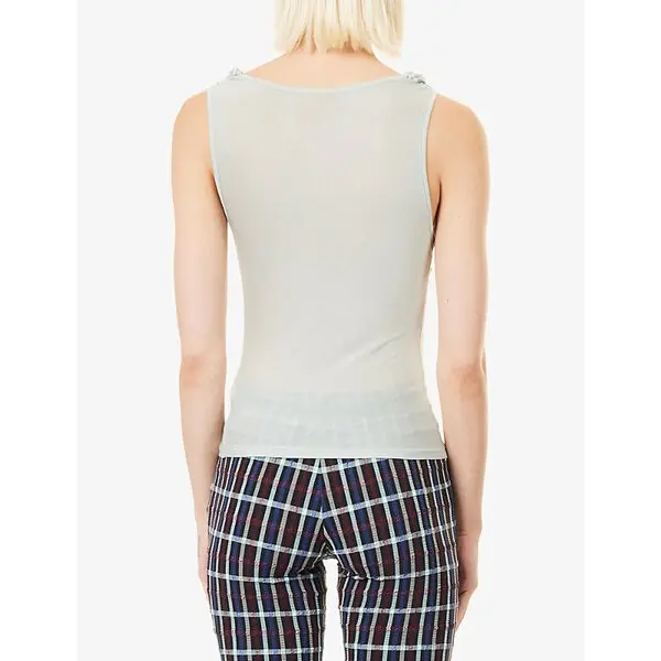 PEACHY DEN Cowl-neck Jersey Top