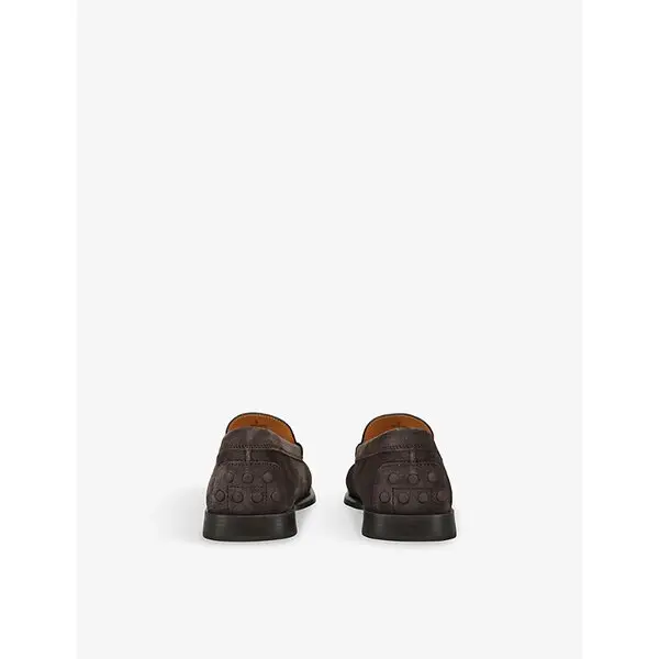 TOD'S Suede Penny Strap Loafers
