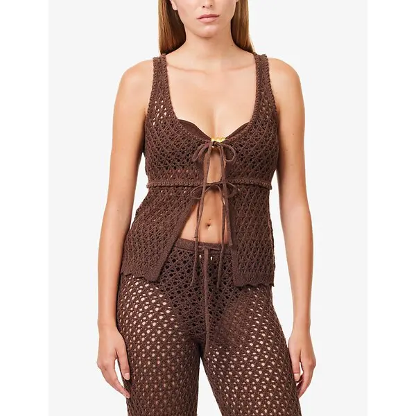 4TH & RECKLESS Katerina Crochet Knit Top