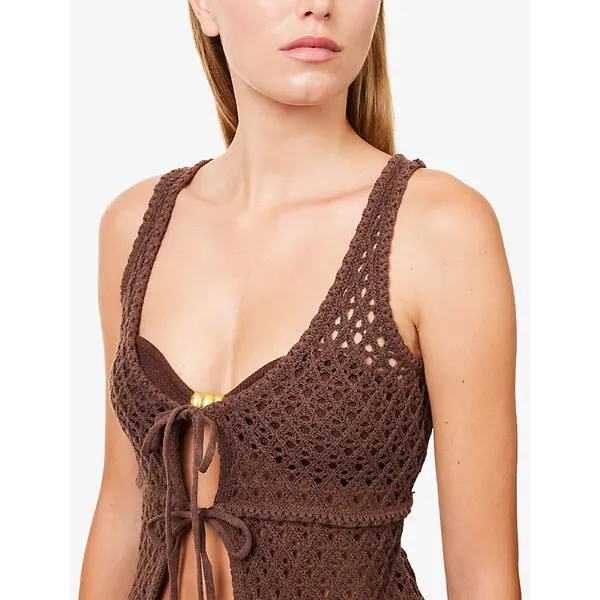 4TH & RECKLESS Katerina Crochet Knit Top