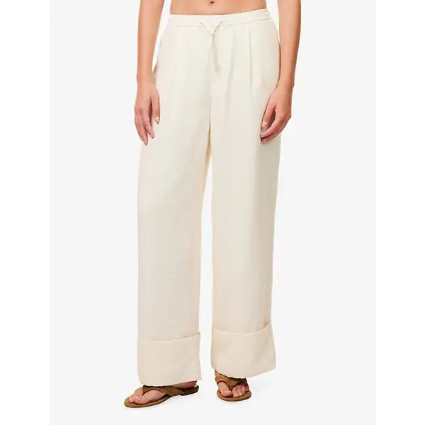 THE COUTURE CLUB Deep Hem Woven Trousers