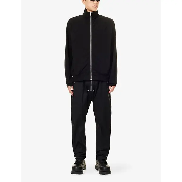 Rick Owens Funnel Neck Zip-up Cotton Jacket