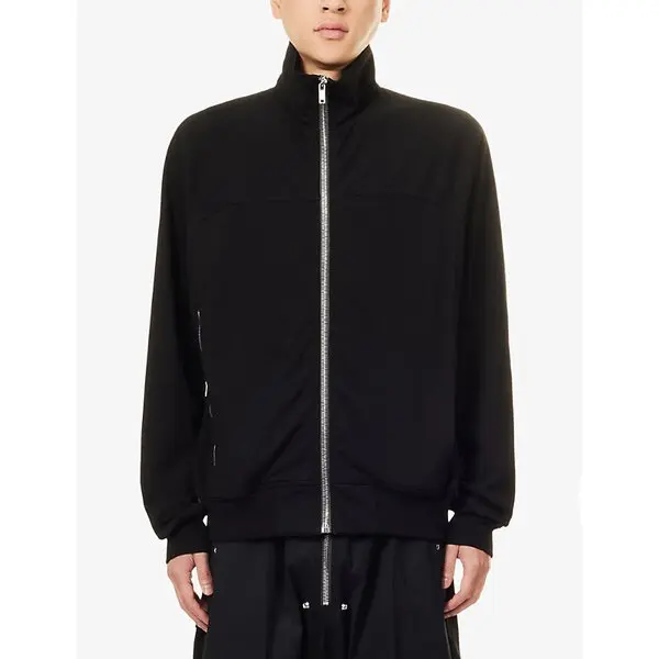 Rick Owens Funnel Neck Zip-up Cotton Jacket