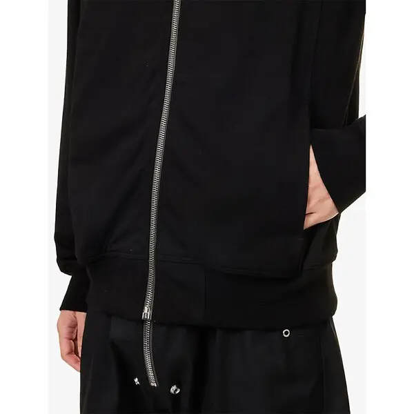 Rick Owens Funnel Neck Zip-up Cotton Jacket